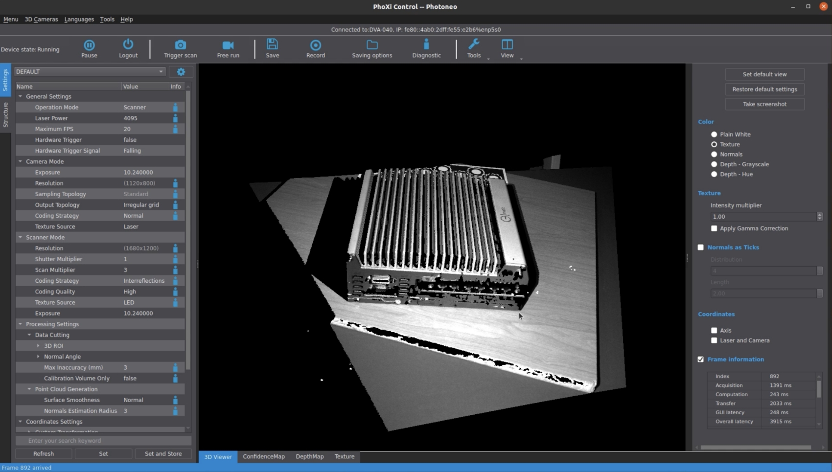 3D camera tests and review [Photoneo]